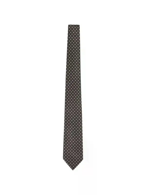 TOM FORD Polka Dot-print Neck Tie - Brown