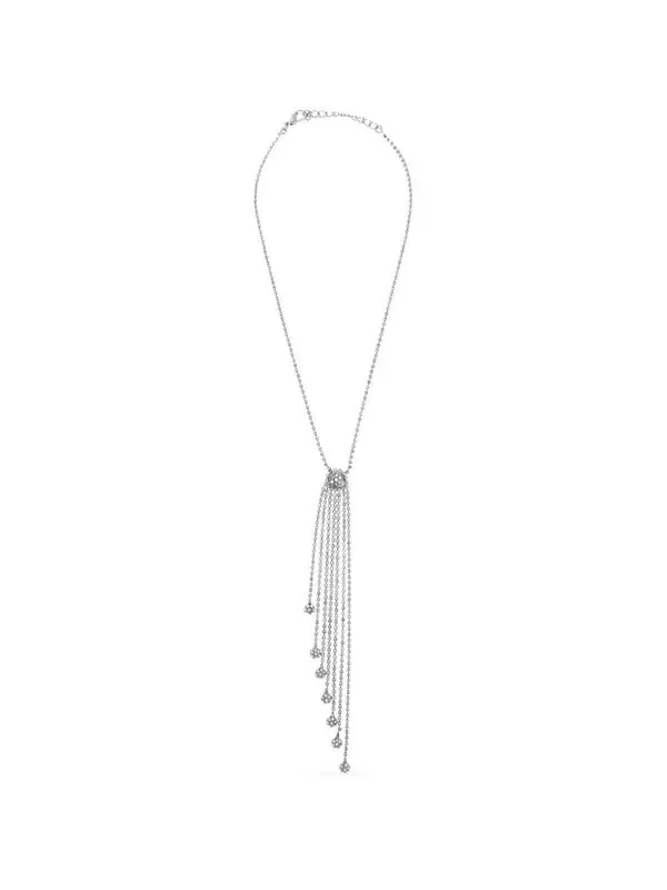 Alessandra Rich Crystal-embellished Chain Necklace - Silver