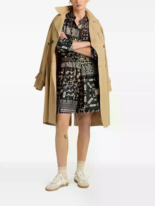 Momoni Printed Silk Twill Shorts