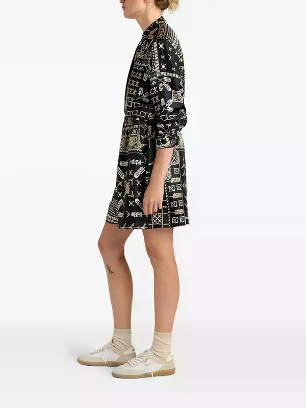 Momoni Printed Silk Twill Shorts