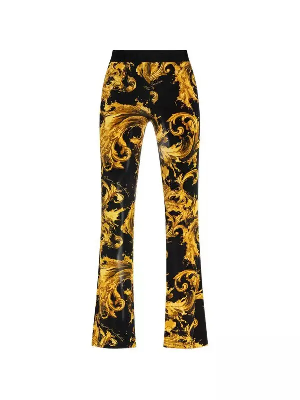 Versace Baroque-print Flared Trousers