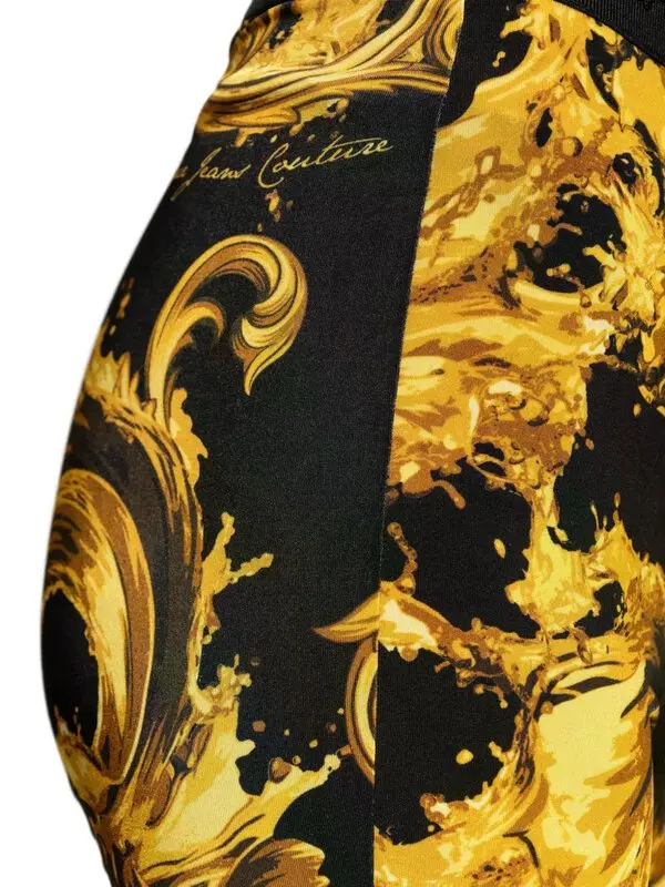 Versace Baroque-print Flared Trousers