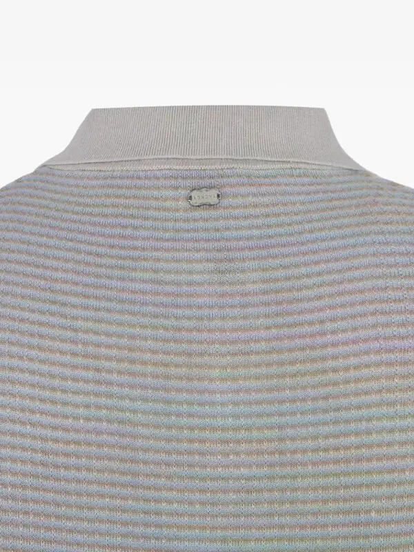 Agnona Knitted Striped Polo Shirt