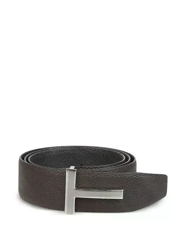 TOM FORD Ridge Buckle T Belt - Black