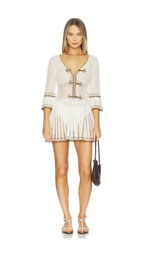 My Beachy Side Zara Hand-crocheted Mini Dress - Ivory
