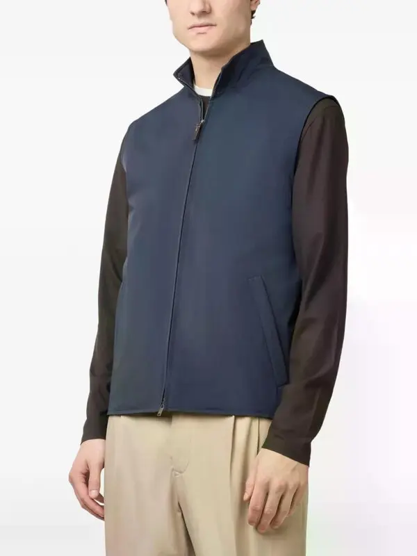 TOD'S Zip-fastening Vest - Blue