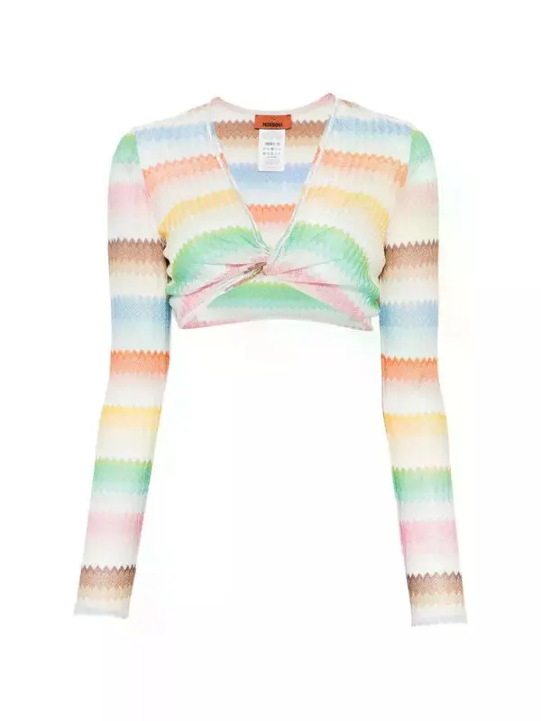 Missoni Long-sleeve Cropped Top