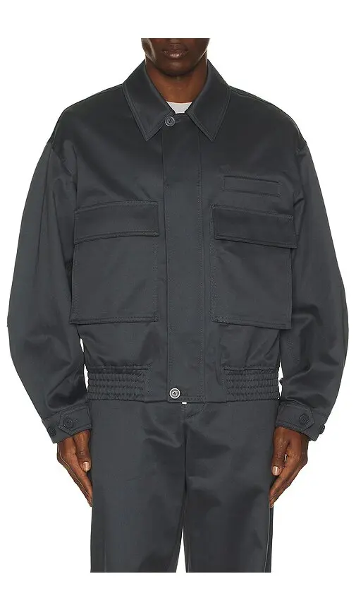 Helmut Lang Shirt Bomber Jacket - Slate