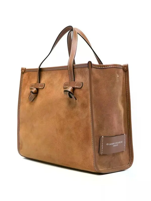 GIANNI CHIARINI Miss Marcella Tie-detail Tote Bag - Brown