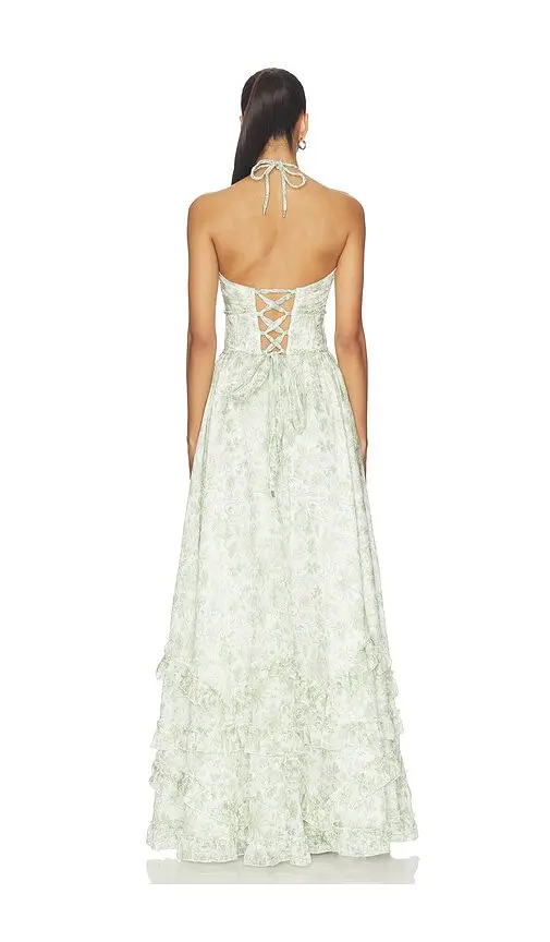 V. CHAPMAN Scarlette Halterneck Maxi Dress