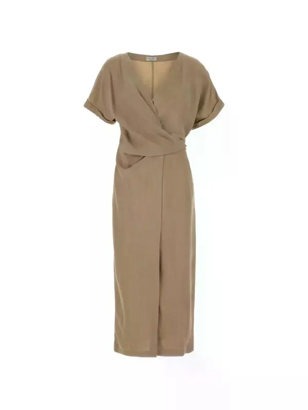 Brunello Cucinelli V-neck Wrap Dress