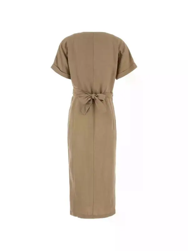 Brunello Cucinelli V-neck Wrap Dress