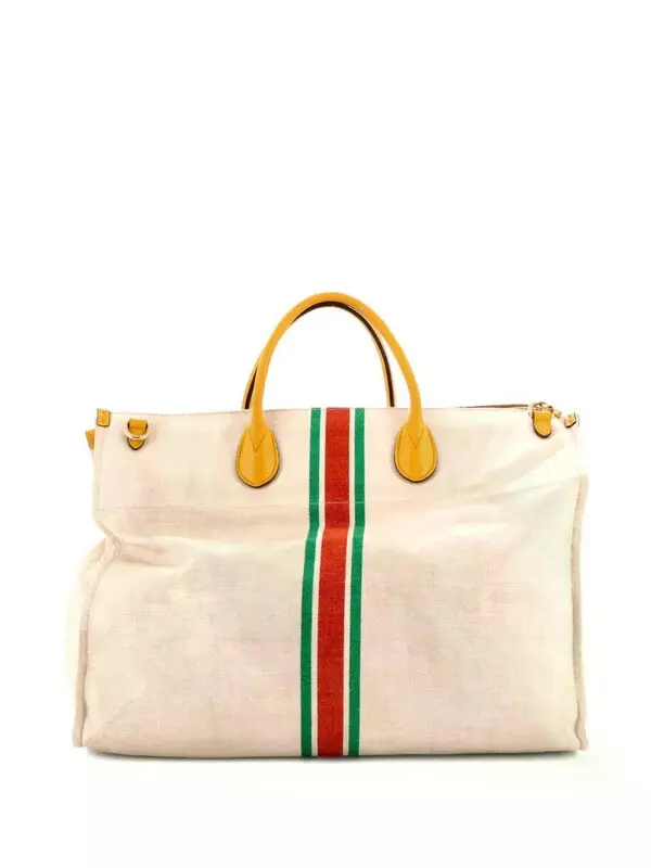 Gucci Interlocking G Web Canvas Large Tote Bag