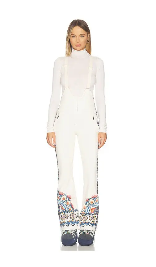 WHITESPACE X Farm Rio High Waisted Riding Bib Pant - Cream