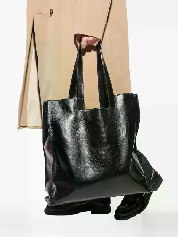 Bally Top Handle Leather Tote Bag