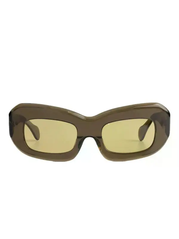 PORT TANGER Oliban Geometric Sunglasses - Green