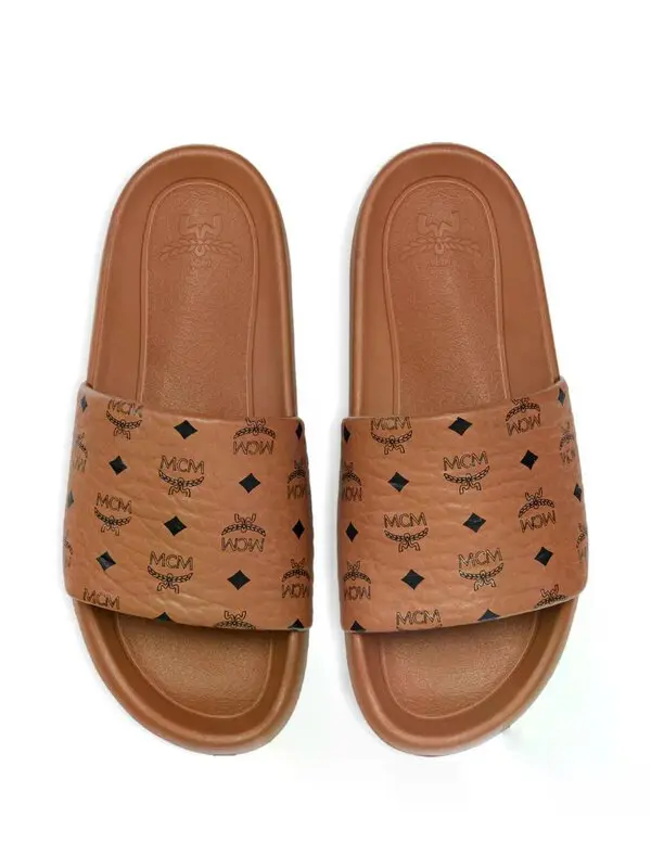 Mcm Monogram Print Slides