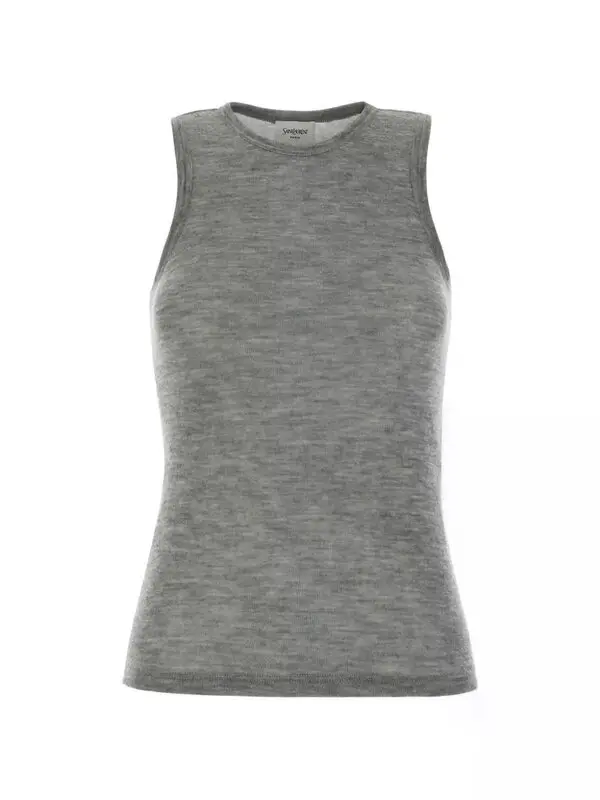 Saint Laurent Melange-effect Tank Top