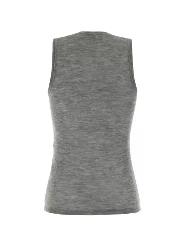Saint Laurent Melange-effect Tank Top