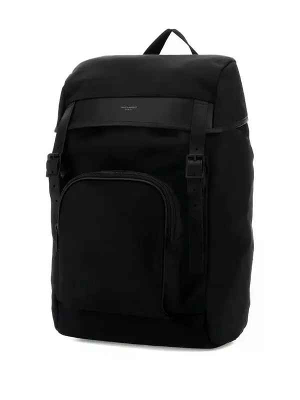 Saint Laurent City Leather-trimmed Backpack