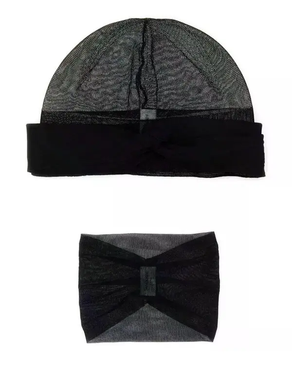 Saint Laurent Hosiery Beanie Set - Black