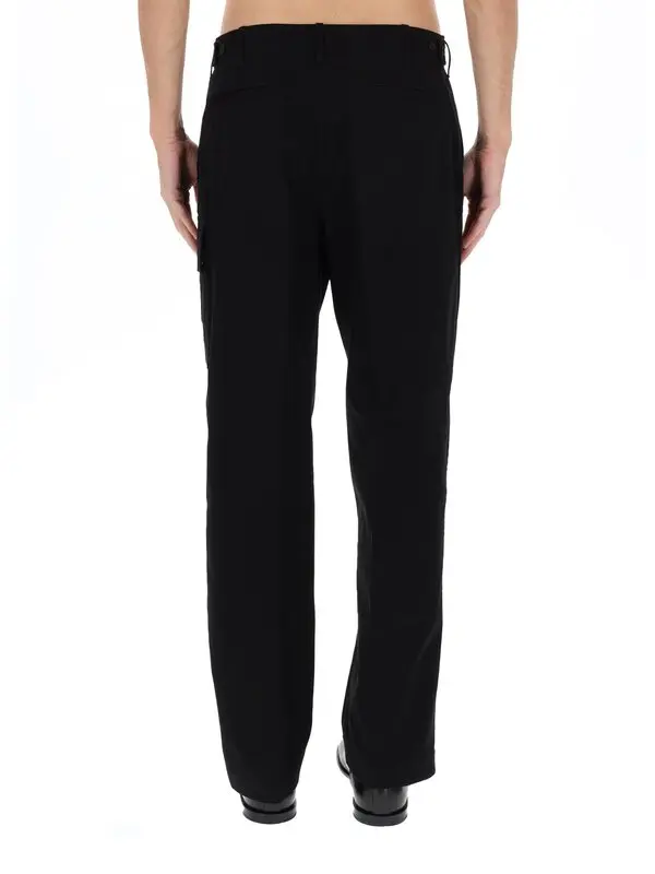 Fendi Cargo Pants With Logo - Black