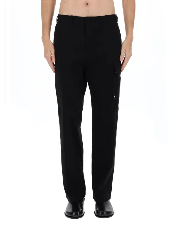 Fendi Cargo Pants With Logo - Black