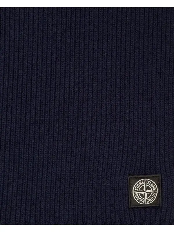 Stone Island Scarf With Logo Patch