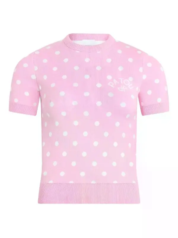 Patou Polka-dot Knitted Top