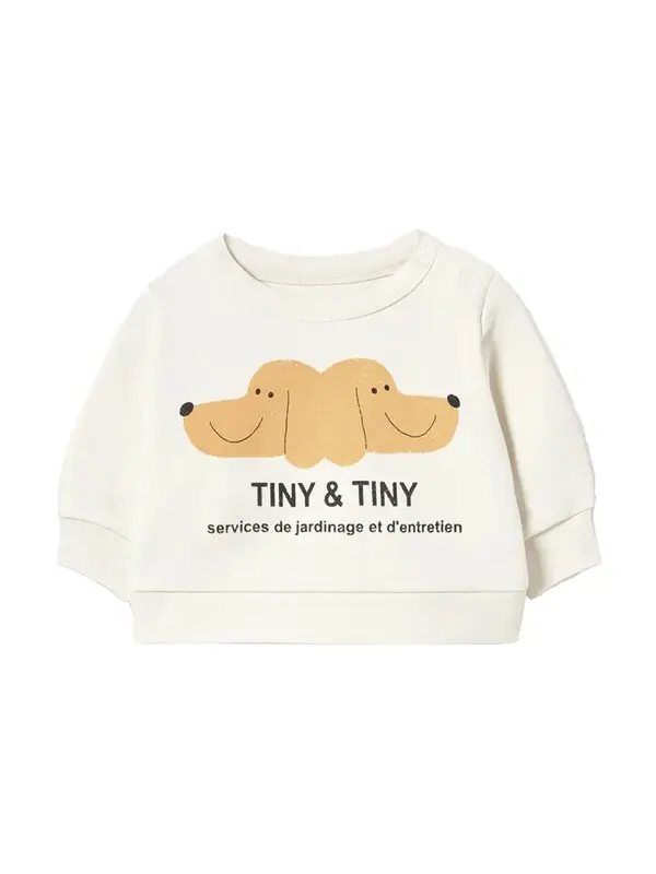 TINYCOTTONS Tiny & Tiny Baby' Sweatshirt - White