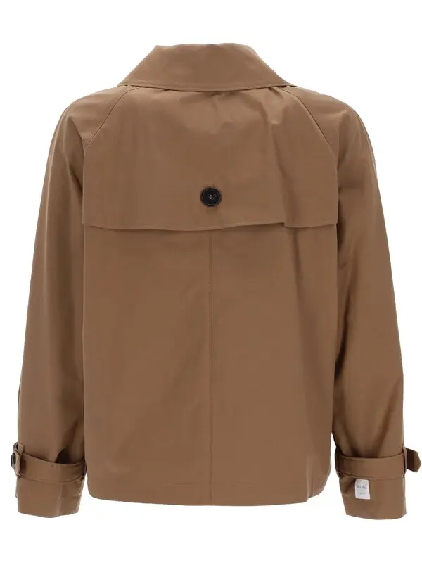 Max Mara Drip-proof Twill Short Trench Coat