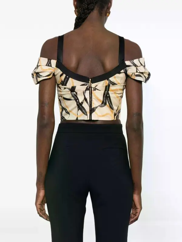 Elisabetta Franchi Chain Print Top