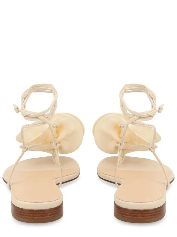 Magda Butrym Sandal With Silk Flower