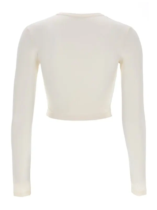 JIL SANDER Cropped Top With Logo - White