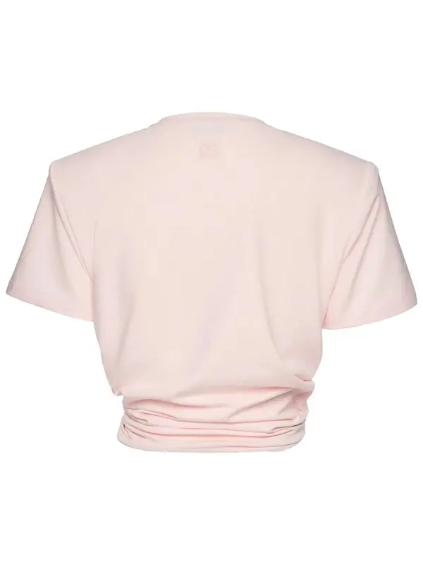 Magda Butrym Knot Detailed T-shirt - Pink