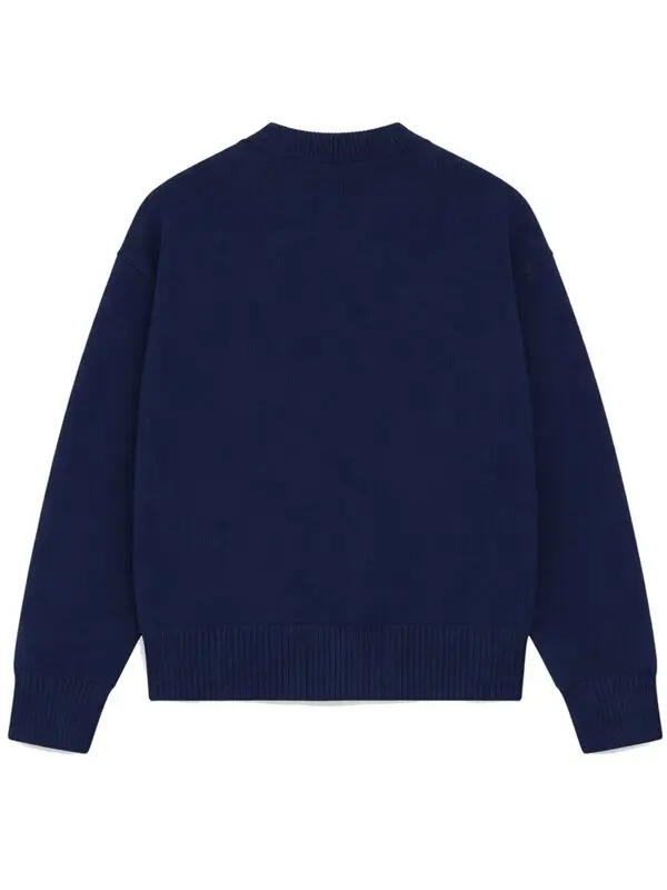 AMI Paris Cardigan With Logo - Blue