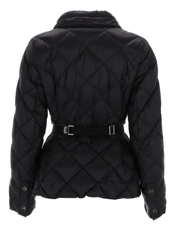 Max Mara Quilted Belted Jacket - Black