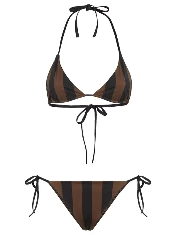 Fendi Reversible Bikini Swimsuit - Brown