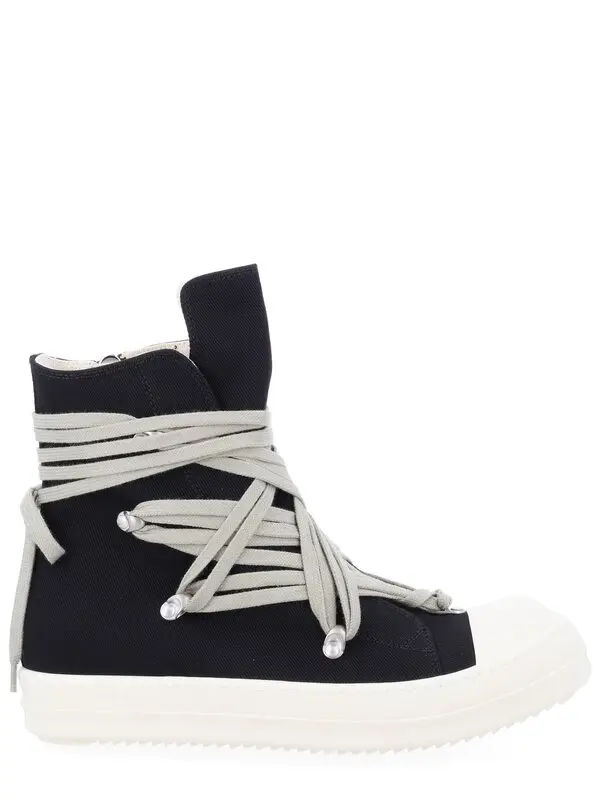 Rick Owens Megalace Sneaks - Black
