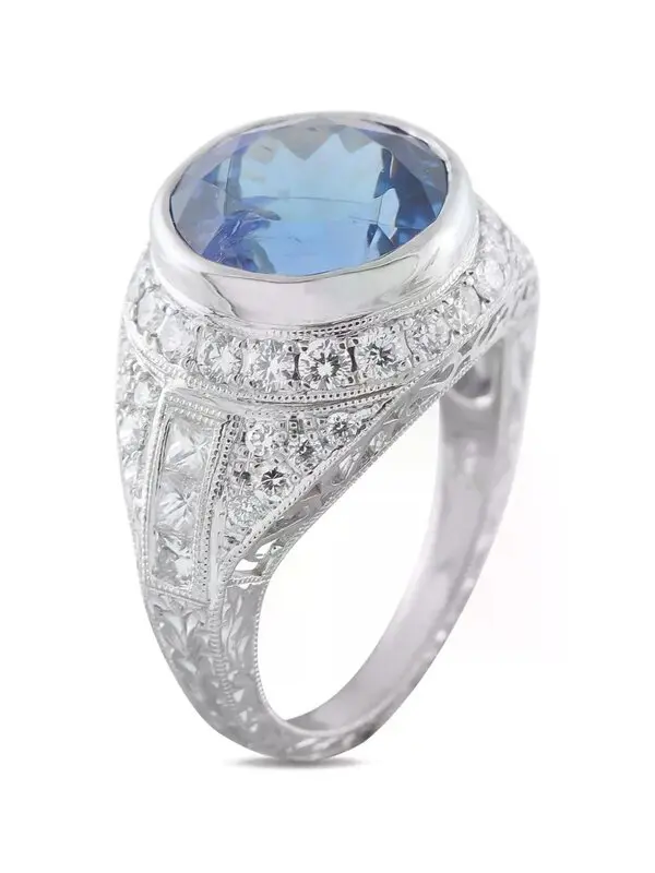 LB EXCLUSIVE Diamond And Tanzanite Ring - Silver
