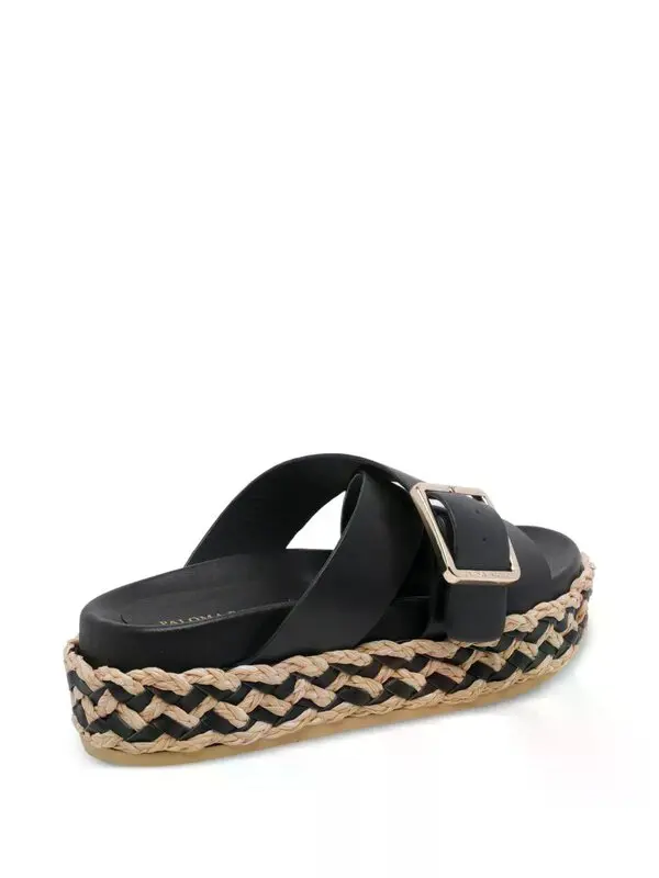 PALOMA BARCELO Buckle-detail Platform Sandals - Black