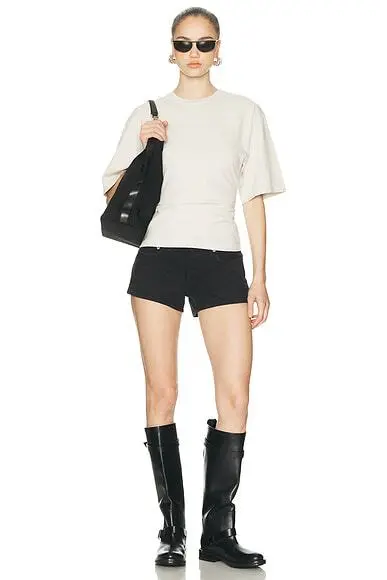 AGOLDE Storey Tee Shirt - Bone