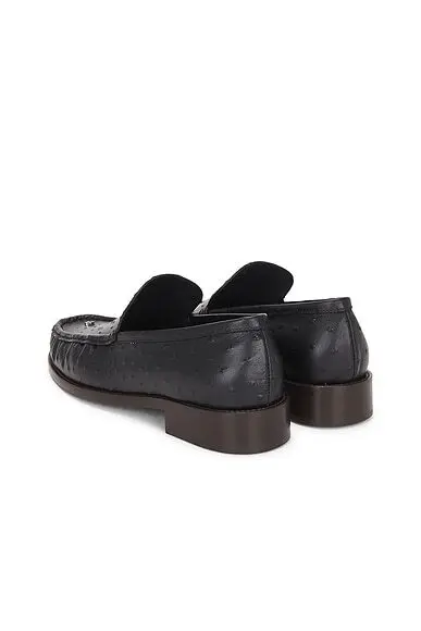 Acne Studios Boafer Ostrich Loafer - Black