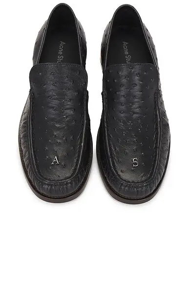 Acne Studios Boafer Ostrich Loafer - Black