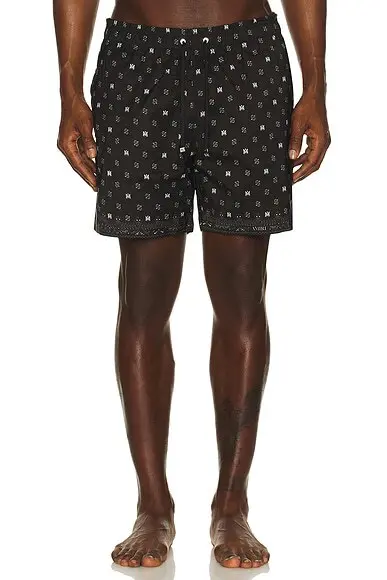 Amiri Ma Paisley Swim Trunk - Black