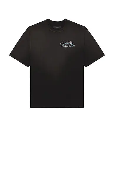 Amiri Crystal Chateau Script Oversized Tee