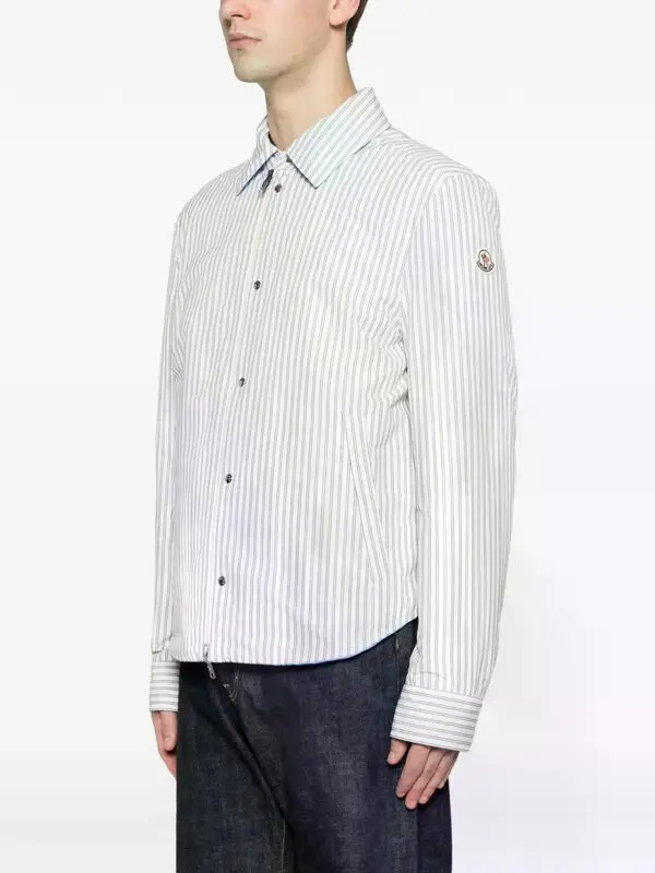 Moncler Reversible Striped Padded Shirt Jacket