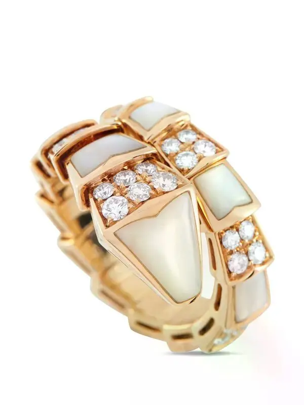 BVLGARI Diamond And Mother-of-pearl Ring - Gold