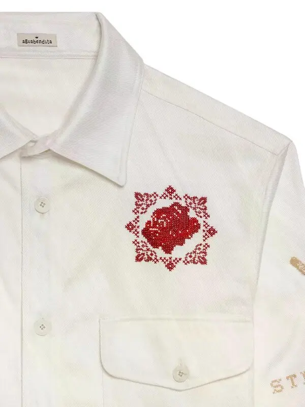 Agua Bendita Ethan Embroidered-patch Shirt