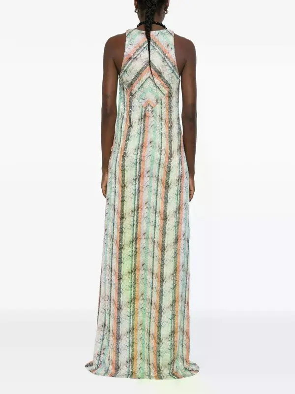 Missoni Striped-pattern V-neck Maxi Dress